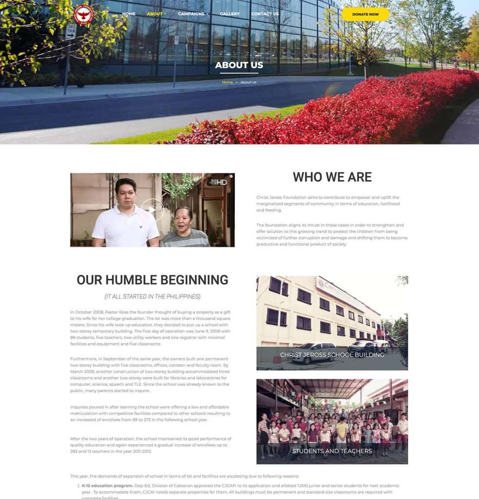 Christ Jeross Foundation - US Region - Zerabit Solutions